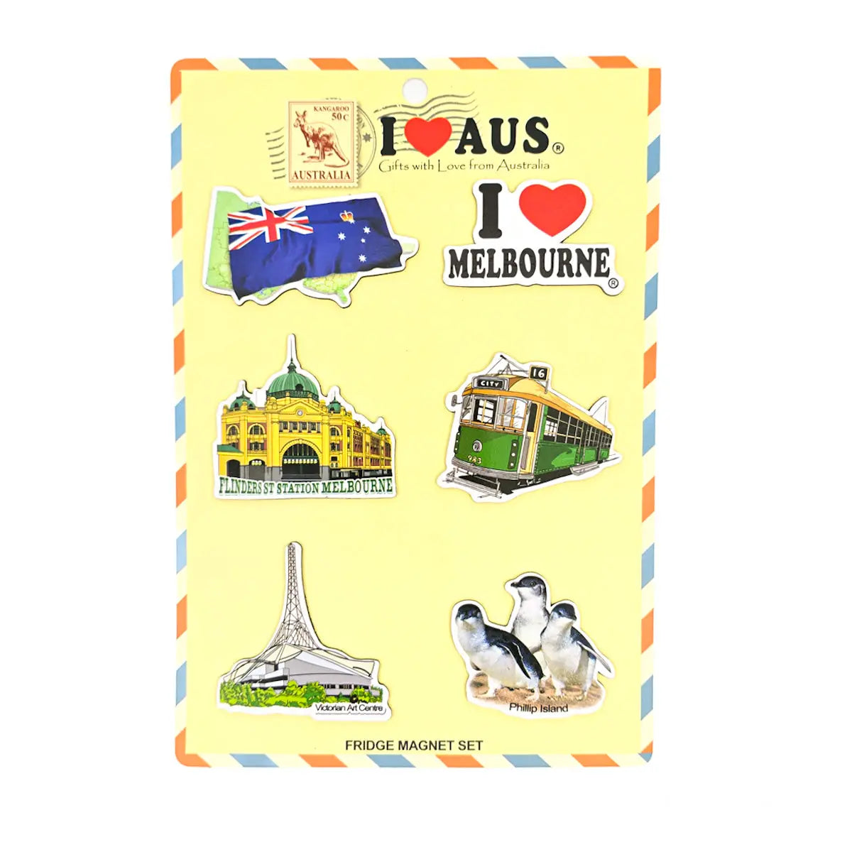 6-piece Assorted Melbourne Magnet Pack | Allanson Souvenirs