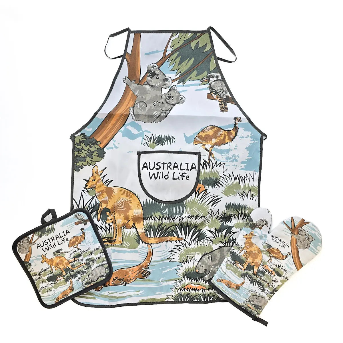 Australian Wildlife Apron Set - Kitchenware - Allanson Souvenirs
