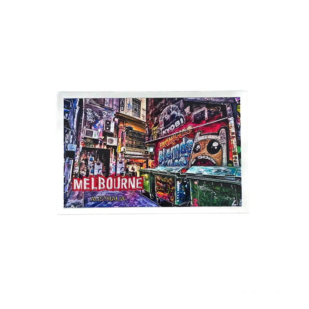 Melbourne Street Art Metallic Magnet | Allanson Souvenirs