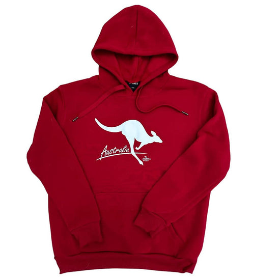 Red Australian Kangaroo Hoodie | Aussie Clothing | Allanson Souvenirs